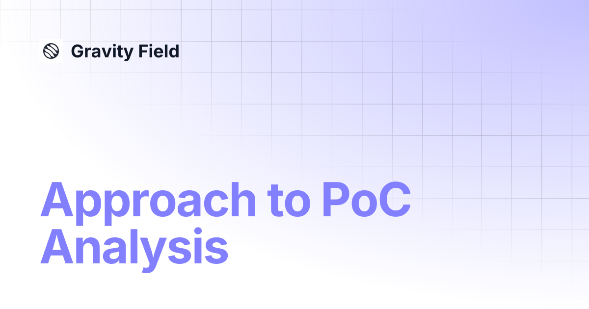 Approach to PoC Analysis | English | Gravity Field